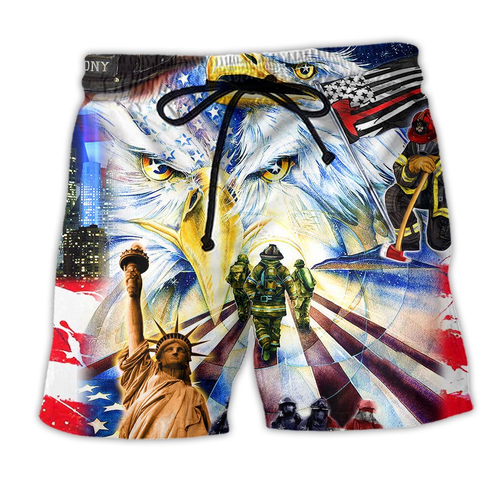 America Proud Forever Style Trendy Aloha Hawaiian Beach Shorts - Trendy ...