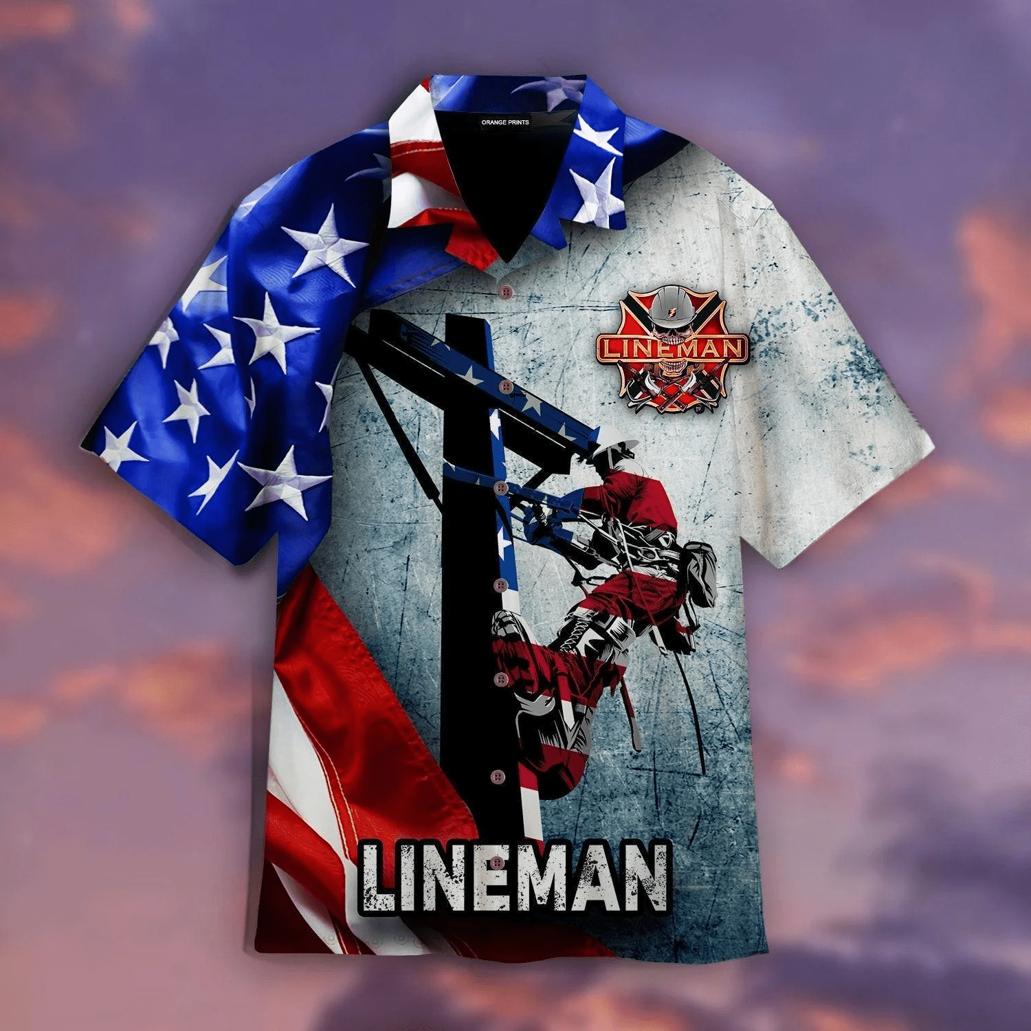 American Lineman Trendy Hawaiian Shirt For - Trendy Aloha