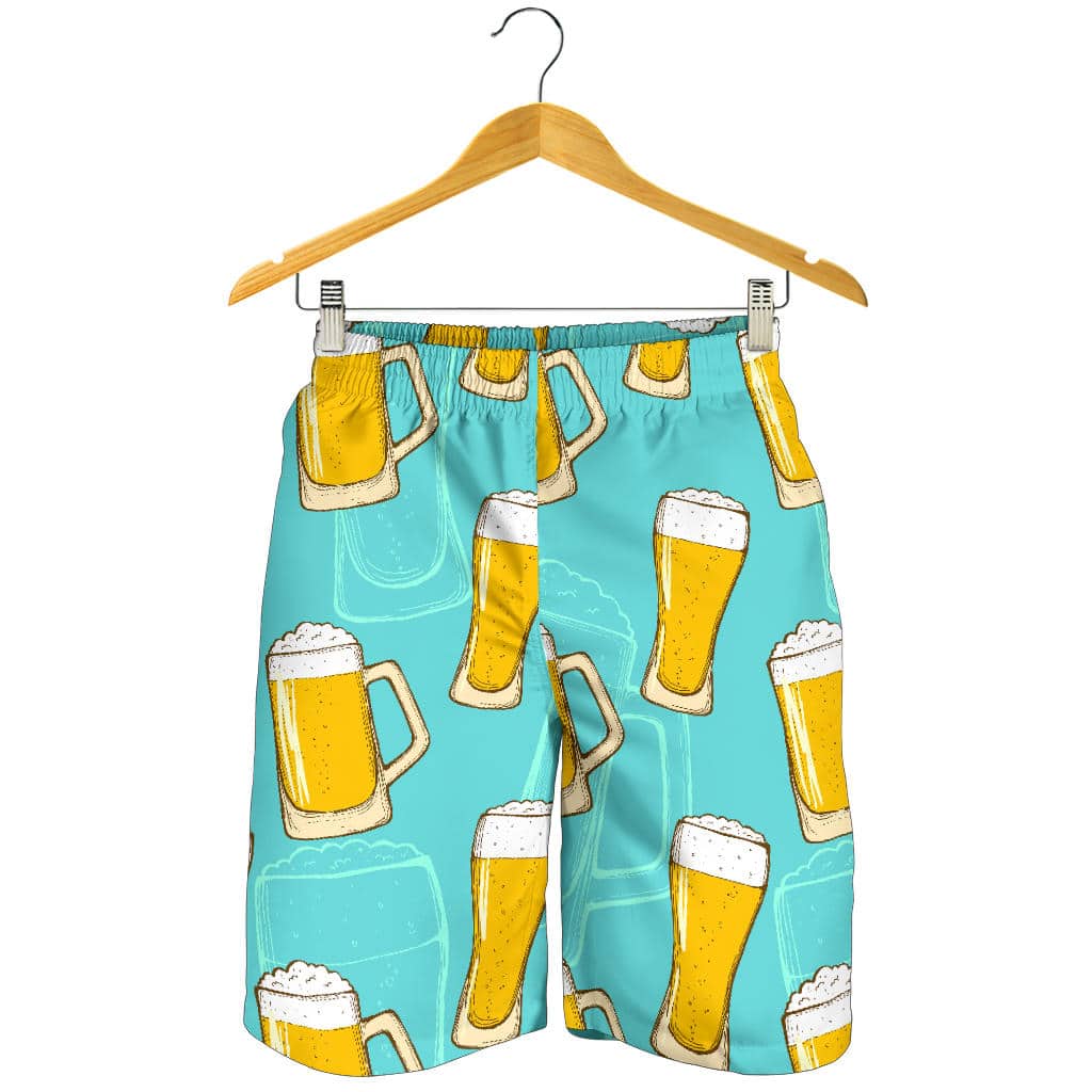 Beer Pattern Green Background For Men Women Kid Shorts - Trendy Aloha