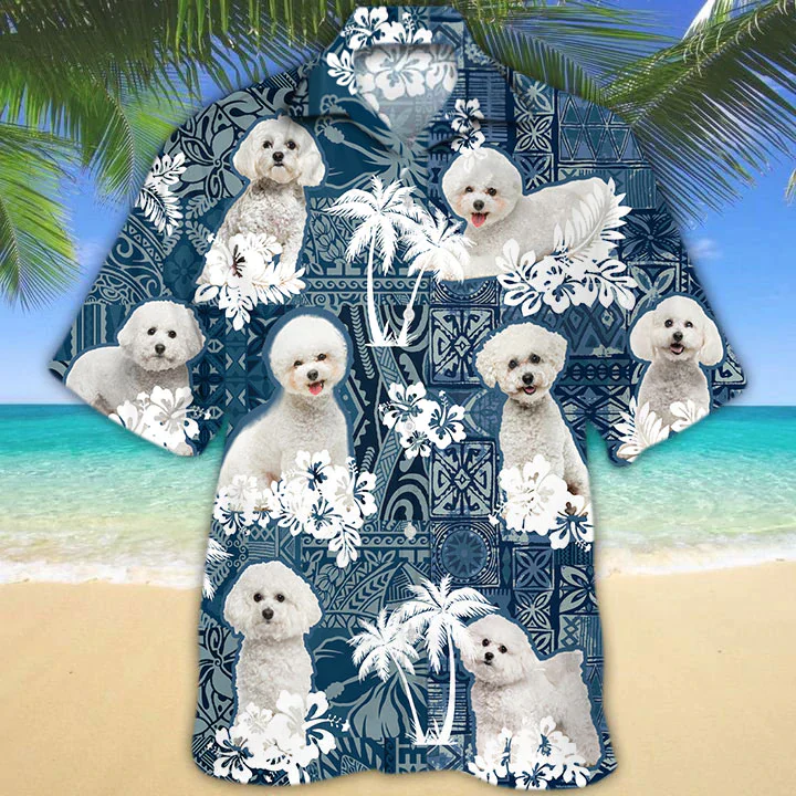 Bichon Frise Trendy Hawaiian Shirt - Trendy Aloha