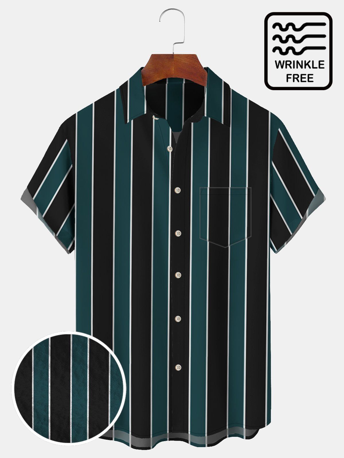 Big Size Men Basic Stripe Shirts Design 03 - Trendy Aloha