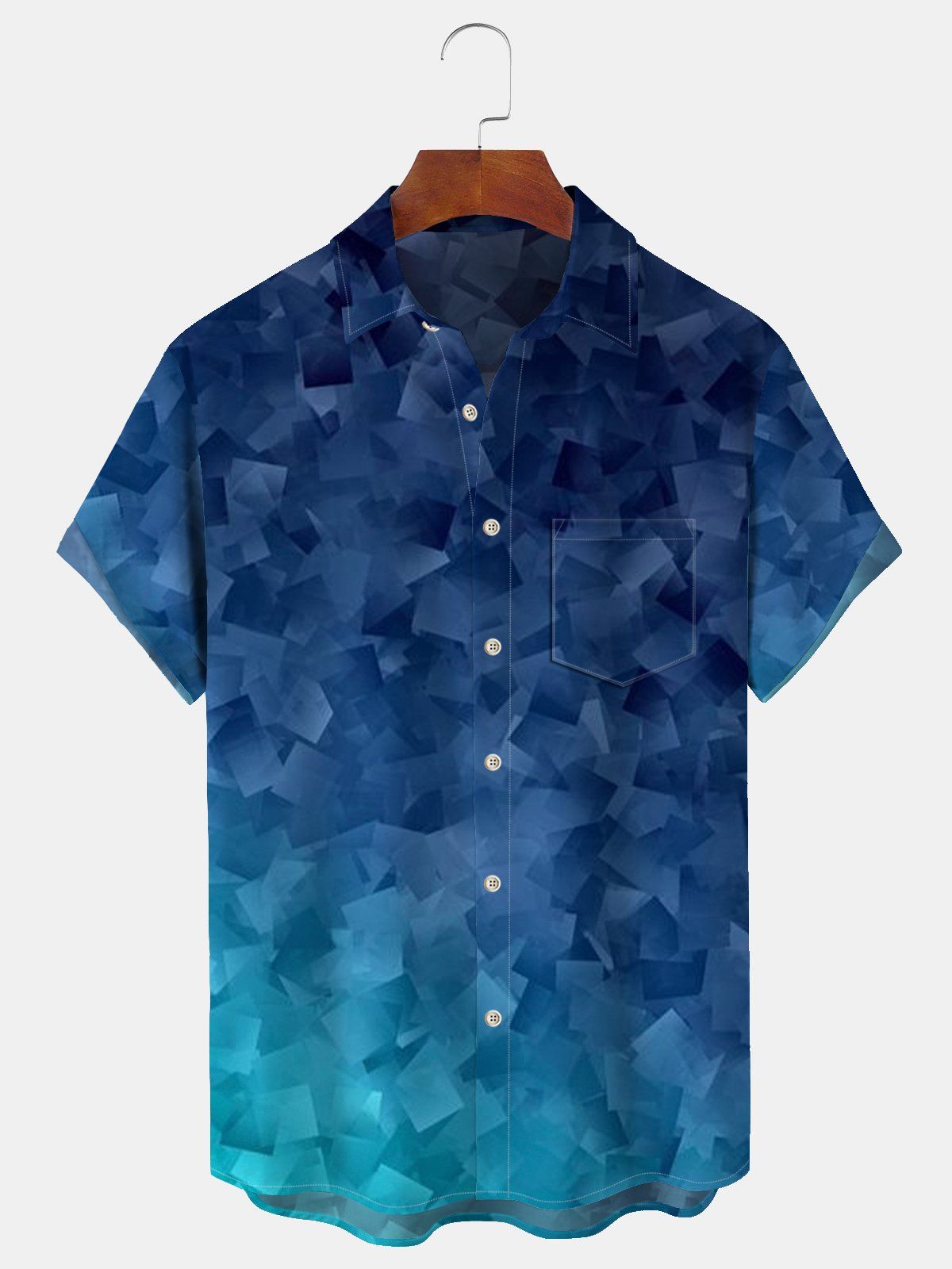 Big Size Men Geometric Gradient Color Shirts Design 02 - Trendy Aloha