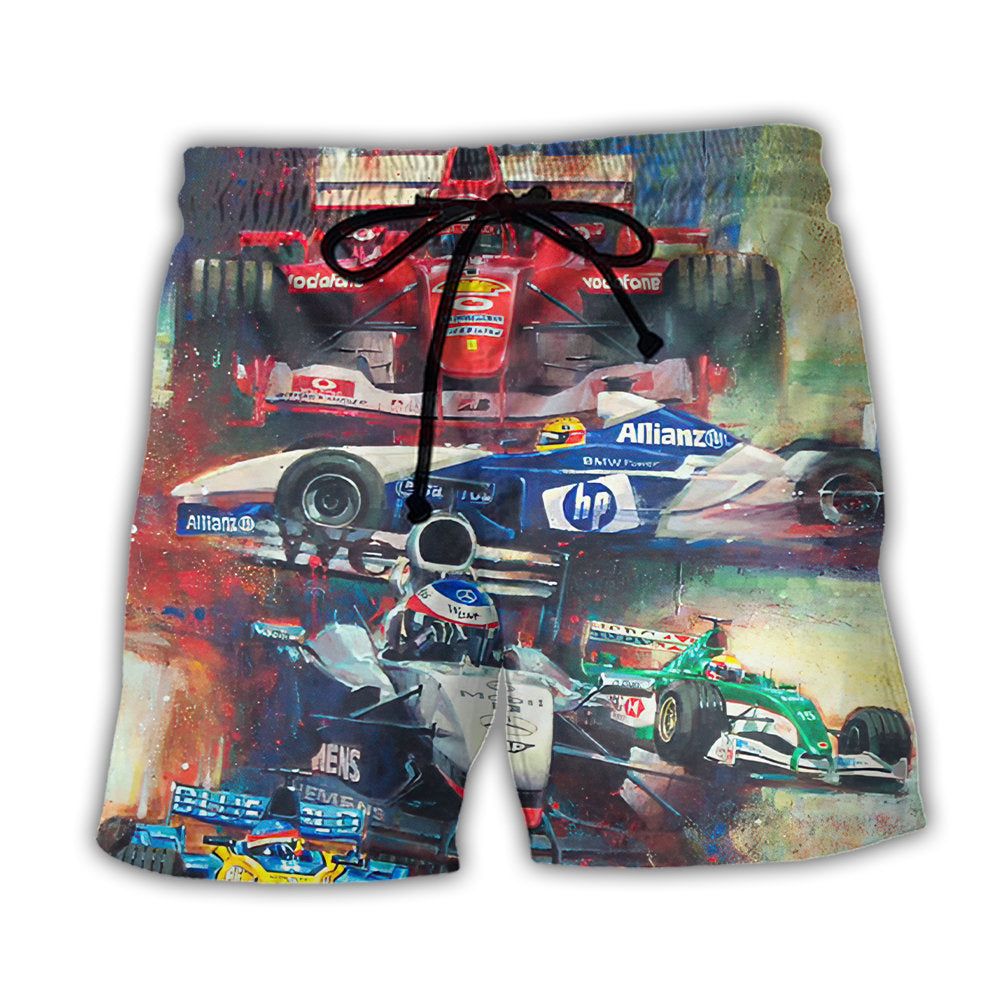 Car Racing Amazing Unstoppable Trendy Aloha Hawaiian Beach Shorts ...