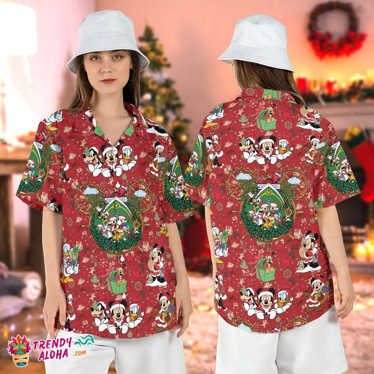 Christmas Cruise Mickey Friends Hawaiian Merrytime Aloha Cruise Shirt ...