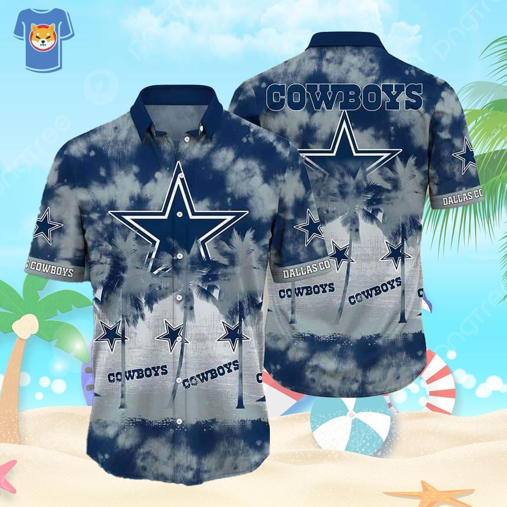 Color Splash Dallas Cowboys Hawaiian Outfit for Beach Days - Trendy Aloha