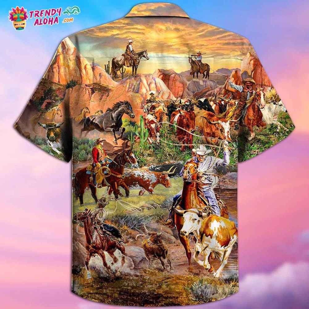 Cowboy Hawaiian Shirt - Trendy Aloha
