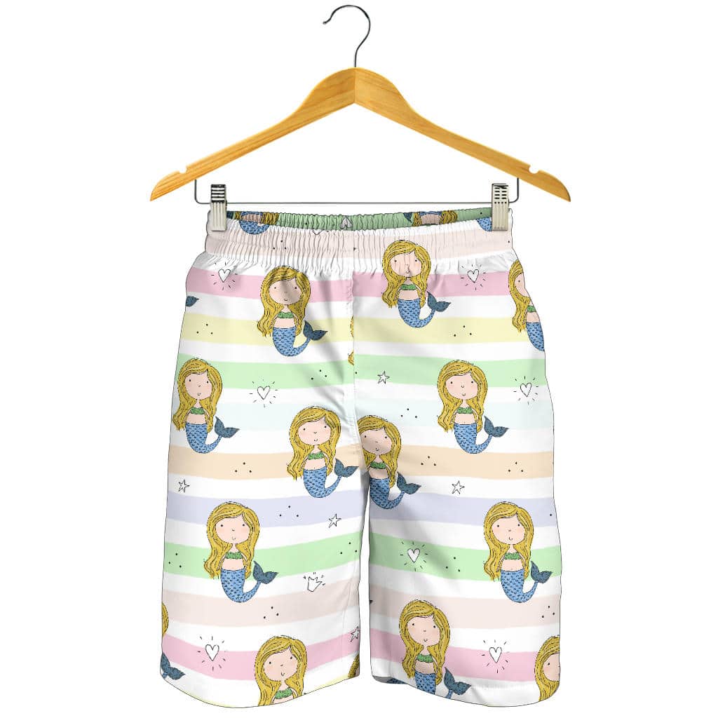 Cute Hand Drawn Mermaid For Men Women Kid Shorts - Trendy Aloha