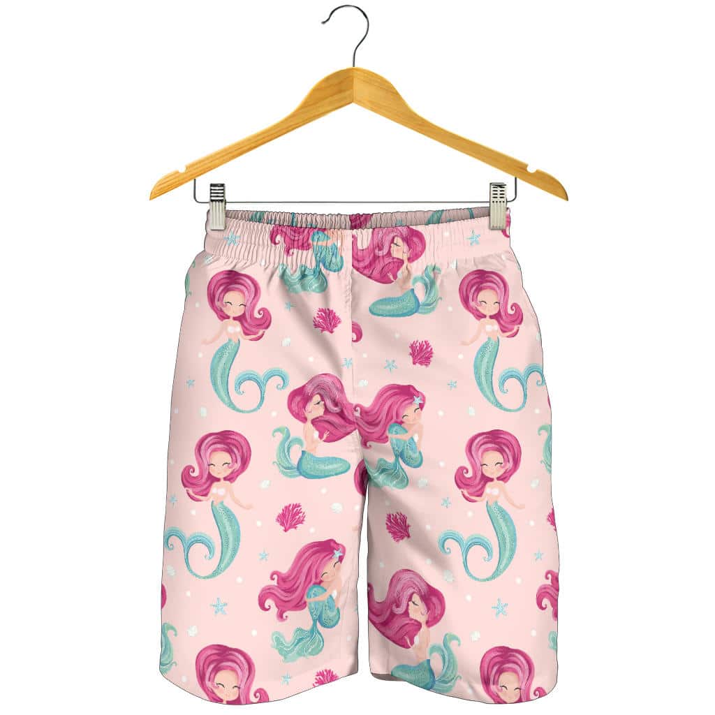 Cute Little Mermaid Pattern For Men Women Kid Shorts - Trendy Aloha