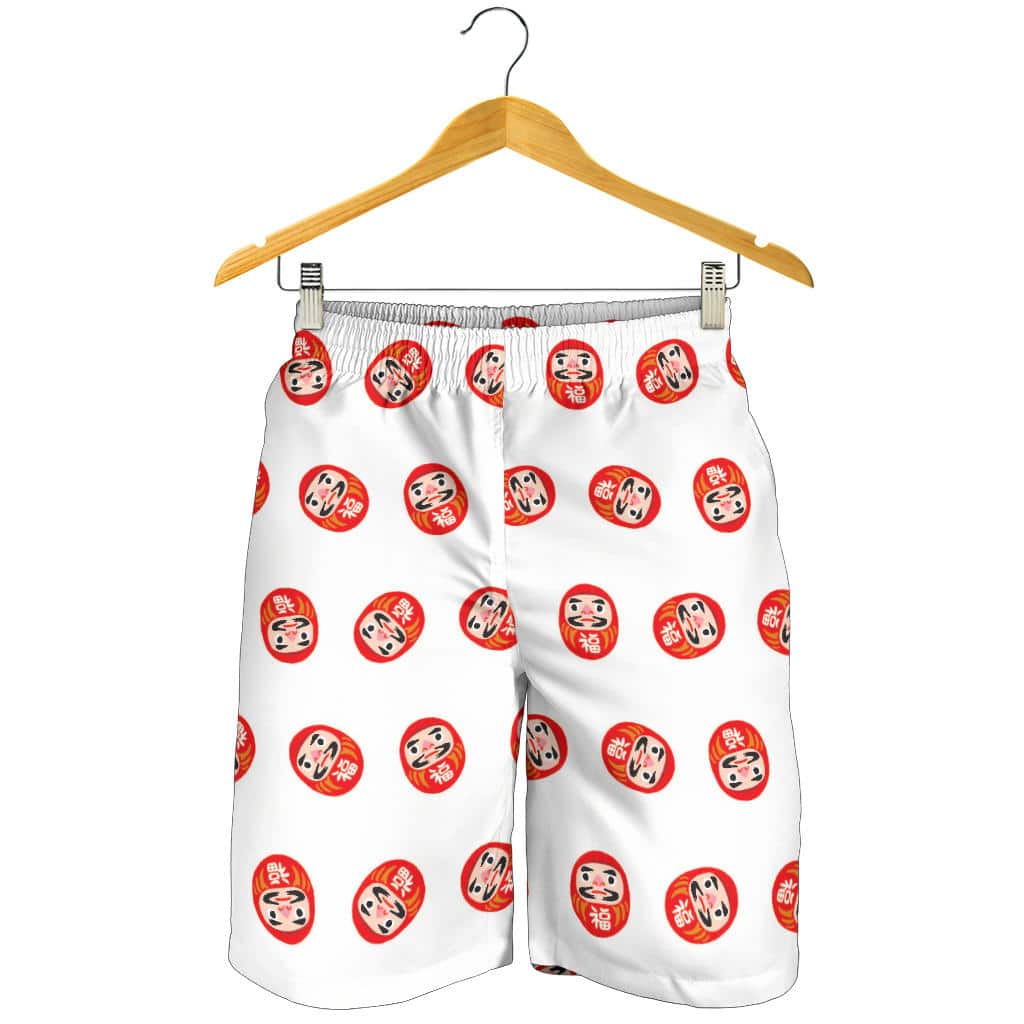 Daruma Japanese Wooden Doll Pattern For Men Women Kid Shorts - Trendy Aloha