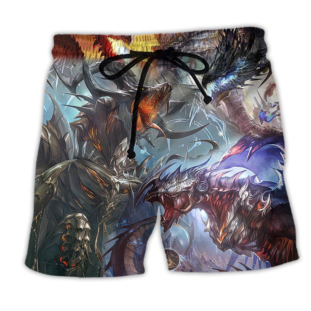 Dragon Fantasy World Dragon Magic Trendy Aloha Hawaiian Beach Shorts ...