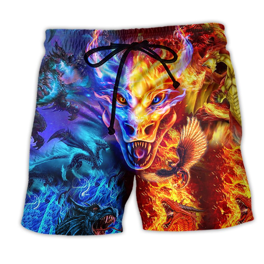 Dragon Fire And Water Cool Dragon Love Life Trendy Aloha Hawaiian Beach ...