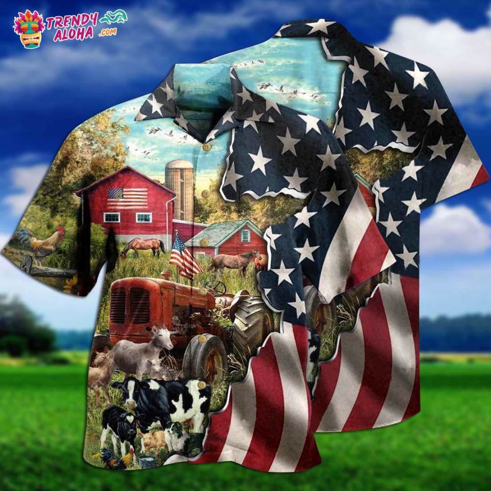 Farm Love Cows And Animals America Hawaiian Shirt - Trendy Aloha ...