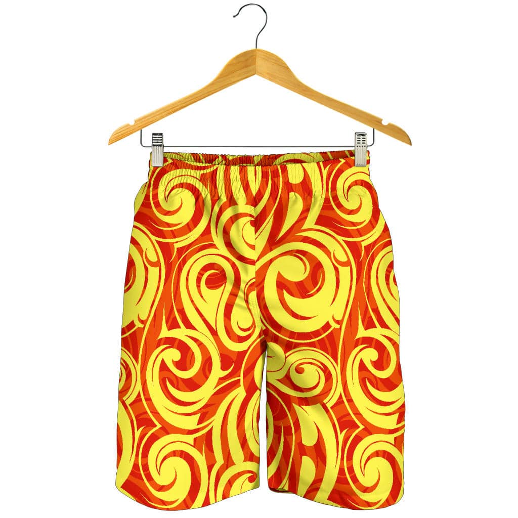 Fire Flame Design Pattern For Men Women Kid Shorts - Trendy Aloha