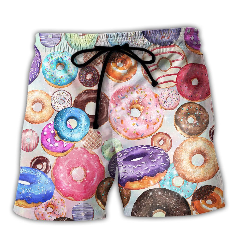 Food Donut Lovely Style Trendy Aloha Hawaiian Beach Shorts - Trendy Aloha