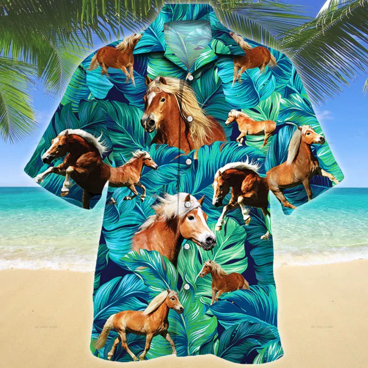 Haflinger Horse Hawaiian Enthusiast Shirt for All - Trendy Aloha