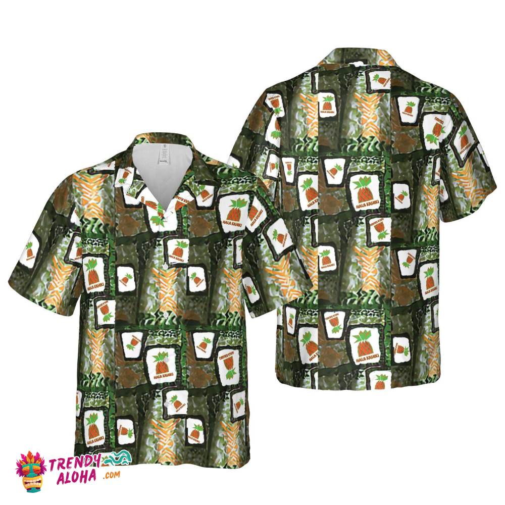 Hala Logo Hawaiian Shirt - Trendy Aloha