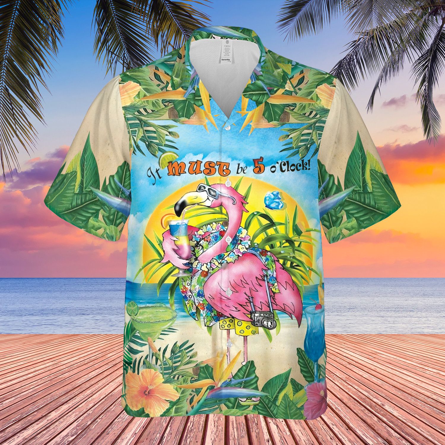 It's 5 O'Clock Somewhere Flamengo Trendy Hawaiian Shirt For Aloha Shirt ...