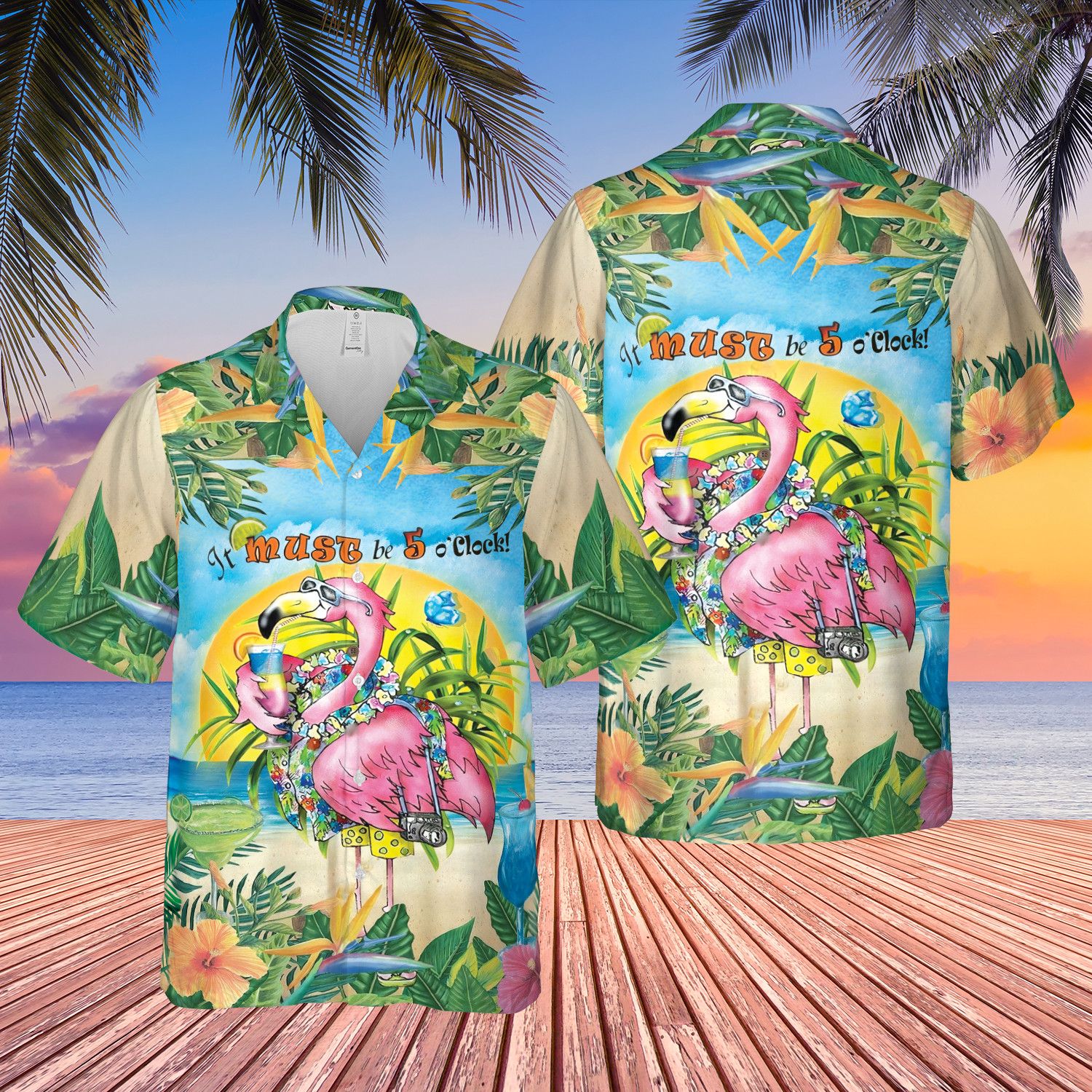 It's 5 O'Clock Somewhere Flamengo Trendy Hawaiian Shirt For Aloha Shirt ...