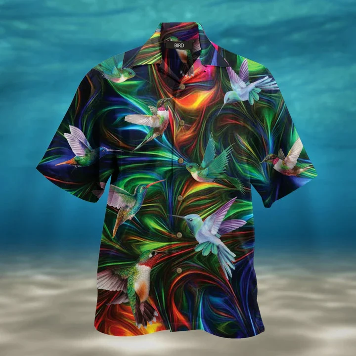 Magical Lights Hummingbird Fantasy Trendy Hawaiian Shirt - Trendy Aloha