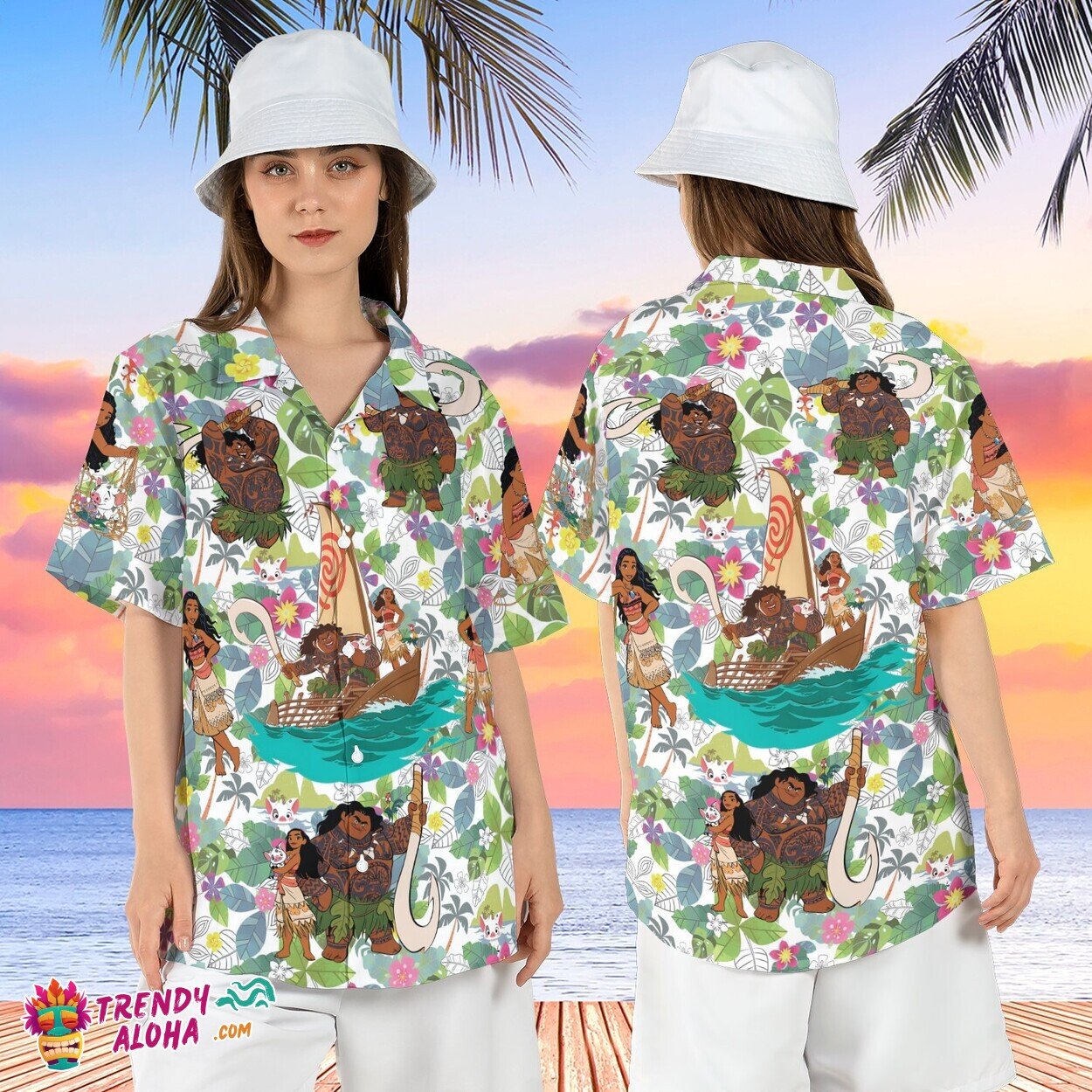 Moana Maui Polynesian Princess Tropical Beach Disney Aloha Top - Trendy ...