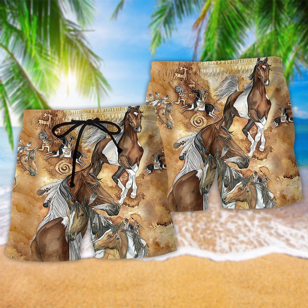 Native American Horse Style Traditional Trendy Aloha Hawaiian Beach ...