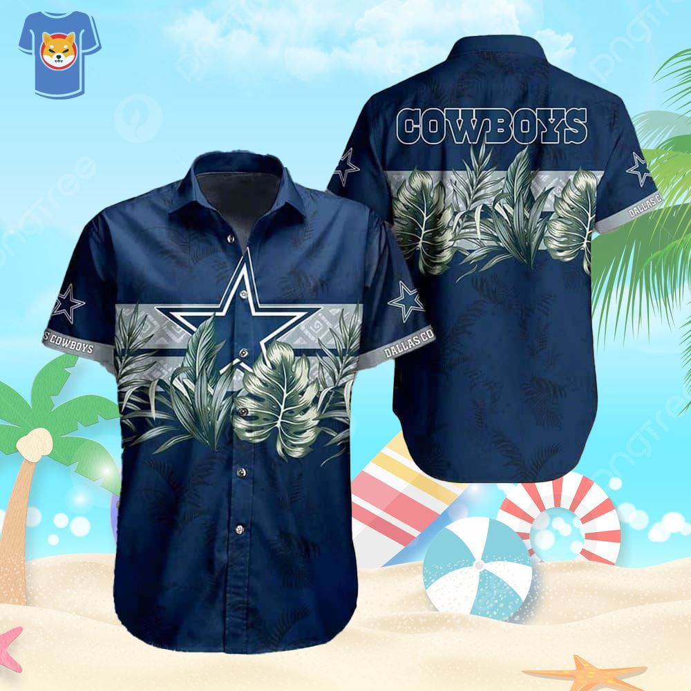 NFL Fans' Hawaiian Shirt Featuring Tropical Designs - Trendy Aloha