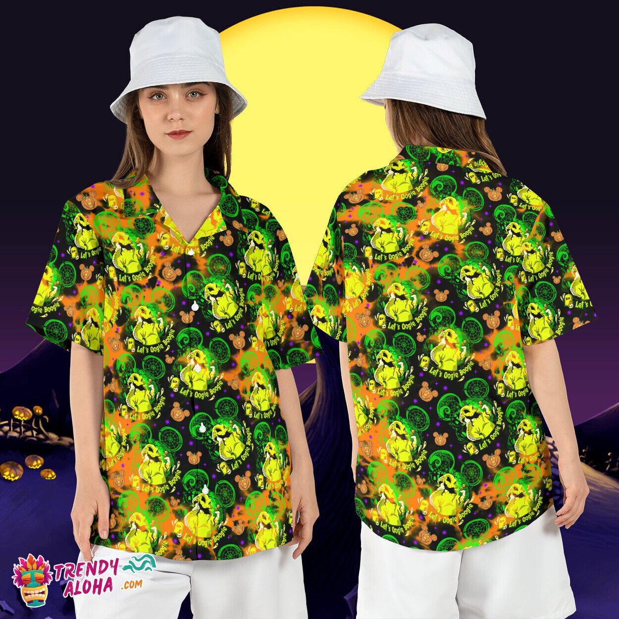 Oogie Boogie Mickey Ears Disneyland Halloween Bash Aloha Top - Trendy Aloha