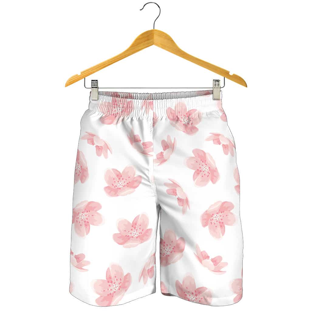 Pink Sakura Cherry Blossom Pattern For Men Women Kid Shorts - Trendy Aloha