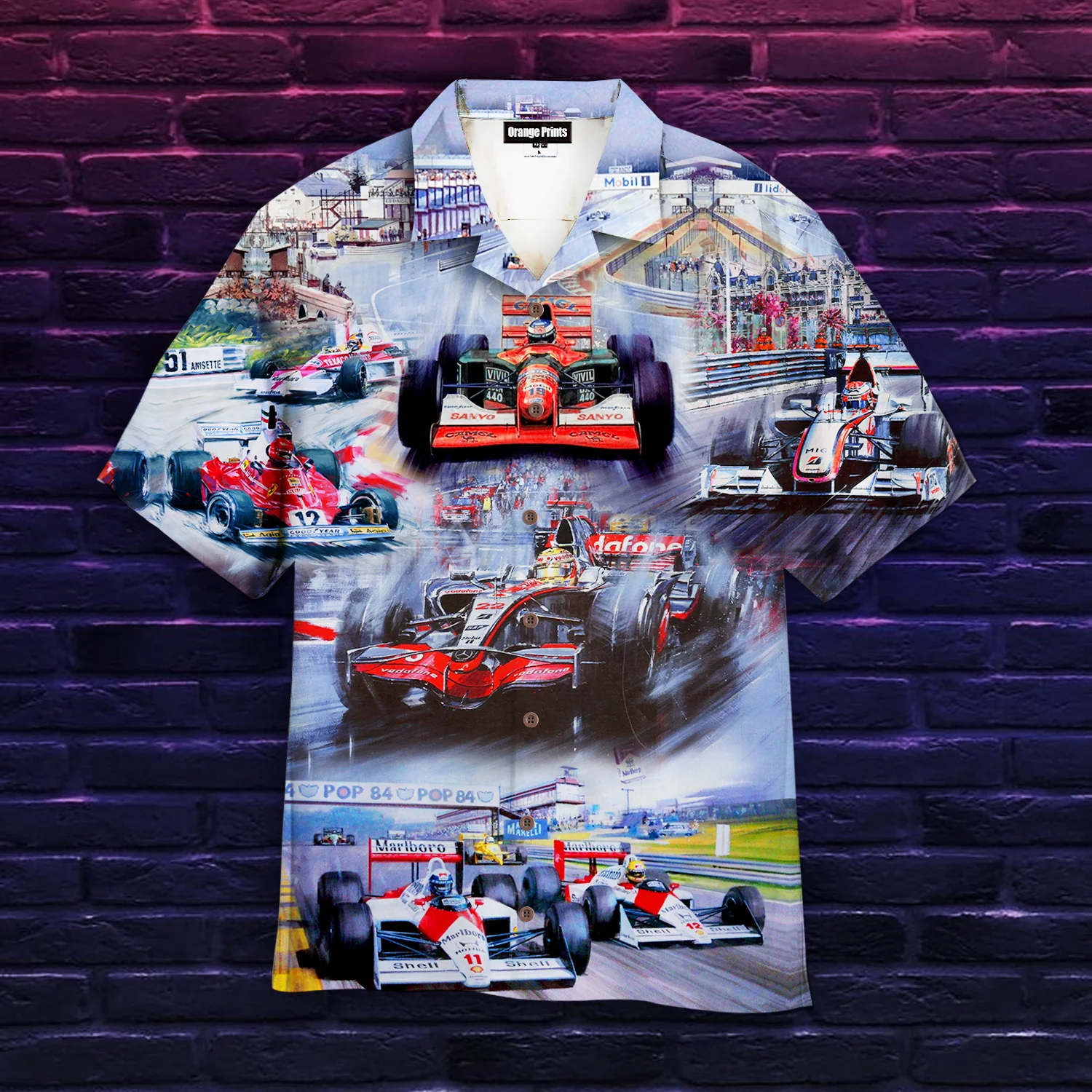 Racing Car Thrills Island Adventure Tropical Shirt - Trendy Aloha