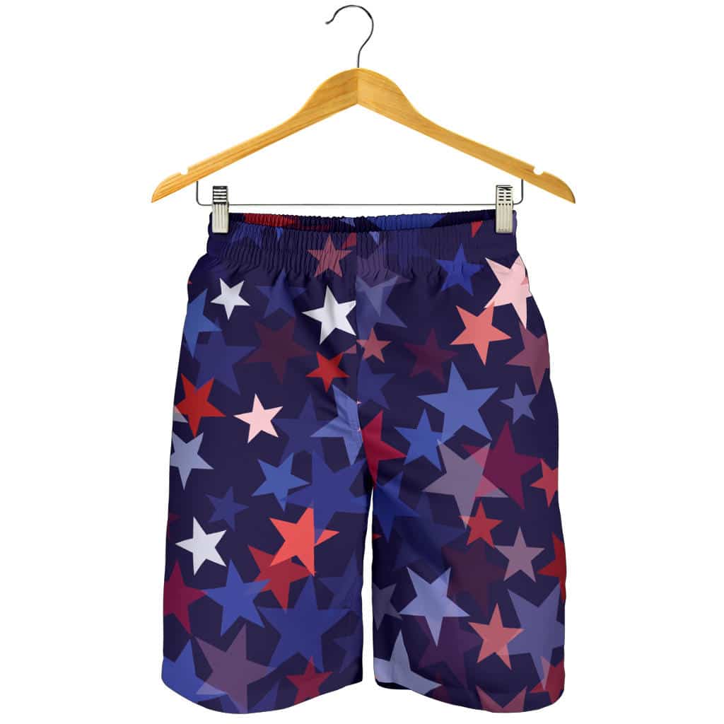 Red Blue Star Pattern For Men Women Kid Shorts - Trendy Aloha