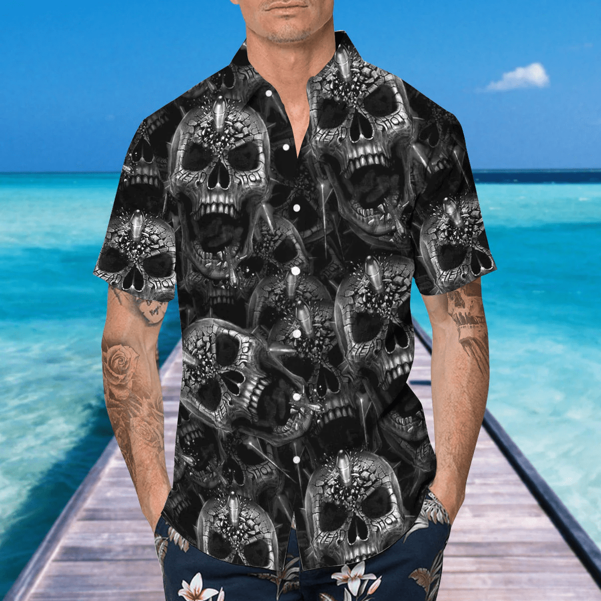 Skull Hawaiian Shirts - Trendy Aloha