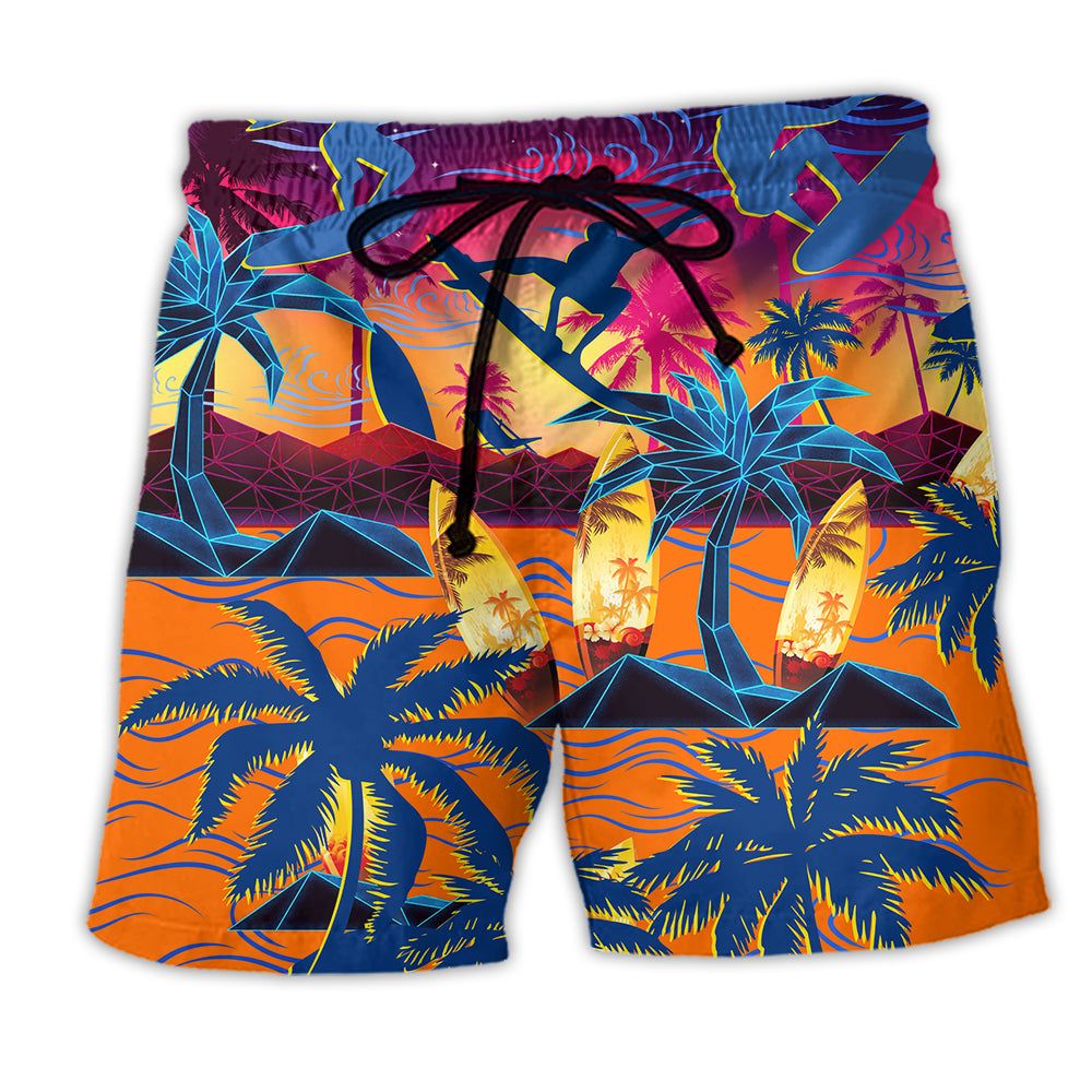 Surfing Make Your Own Waves Trendy Aloha Hawaiian Beach Shorts - Trendy ...