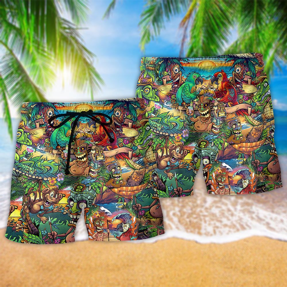 Beach Shorts - Trendy Aloha