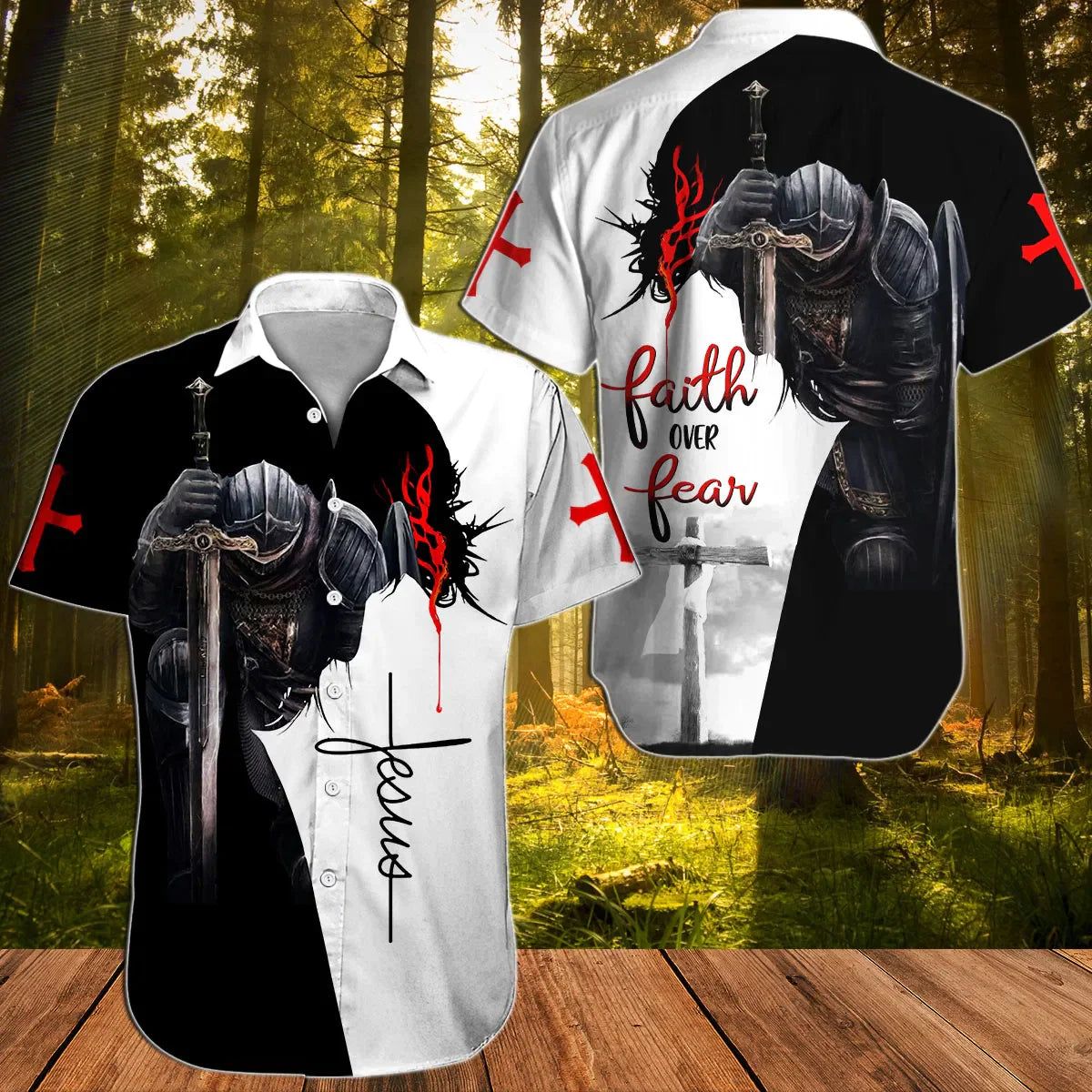 Tropical Blessings: Jesus-inspired Aloha Shirt - Trendy Aloha