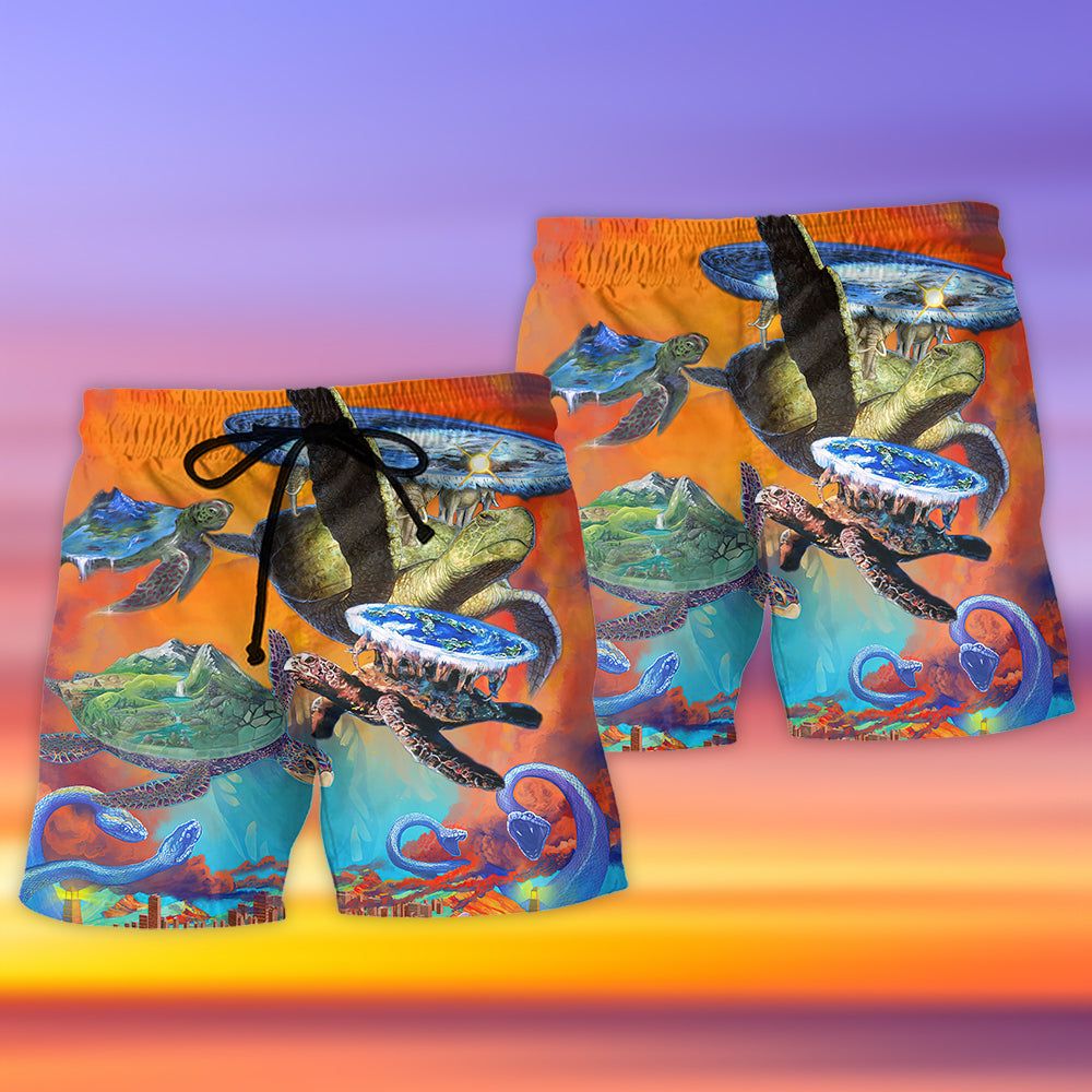 Turtle The Flat Earth The Back Of A Turtle Trendy Aloha Hawaiian Beach ...